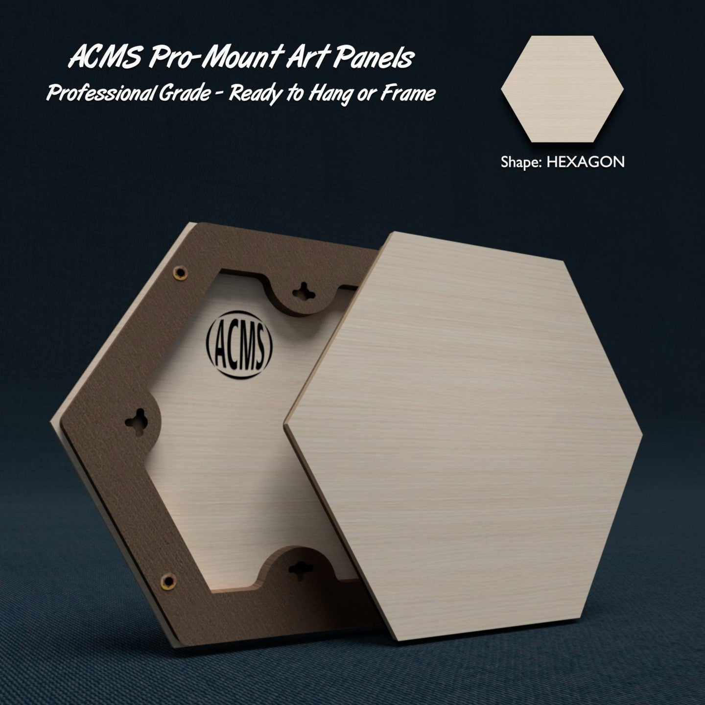 ACMS Hexagon Pro-Mount Art Panel - Baltic Birch Plywood – ACMS Shopping Hub